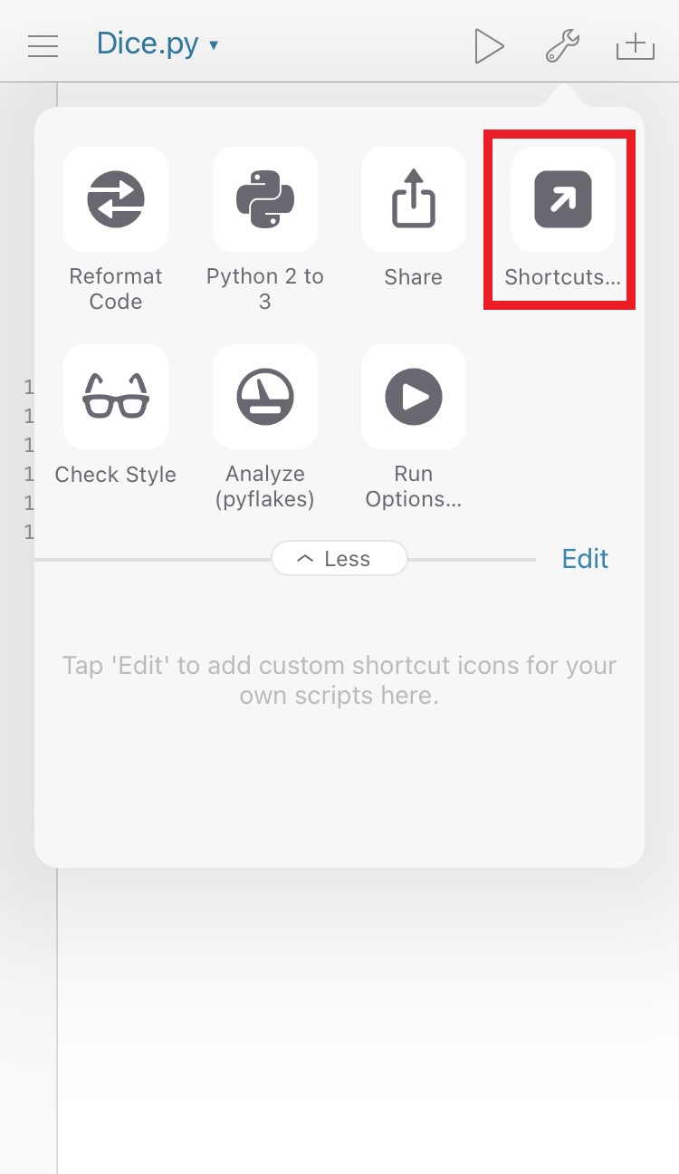 【Pythonista】ショートカットを設定する方法 | にわこま ブログ