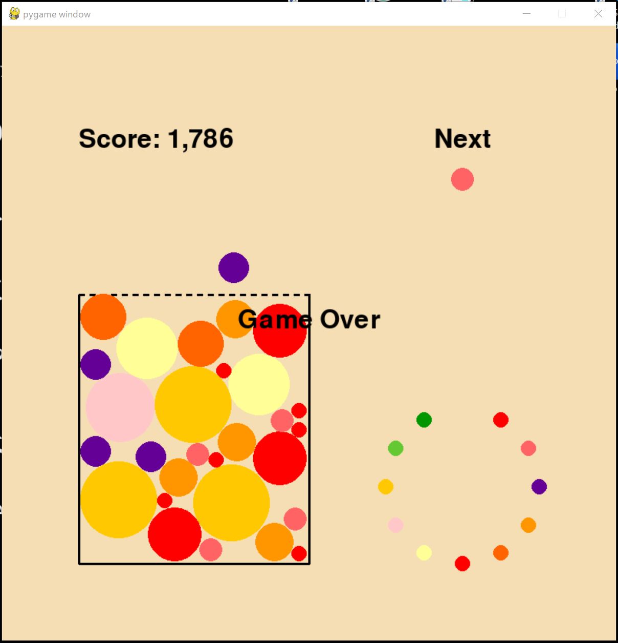 【Python】自由落下ゲーム開発(スイカゲーム風) Part1 | にわこま ブログ